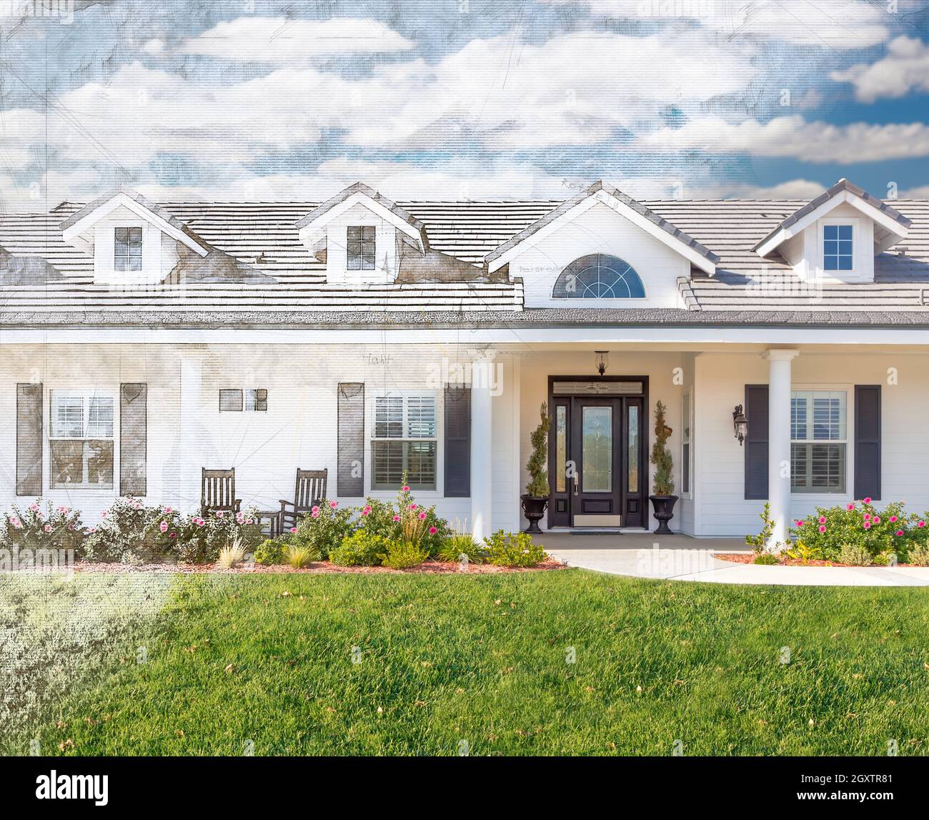 Cross section of house drawing hi-res stock photography and images - Alamy