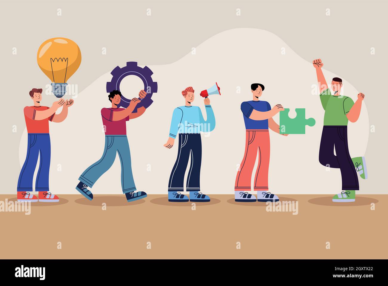 five innovative persons characters Stock Vector Image & Art - Alamy