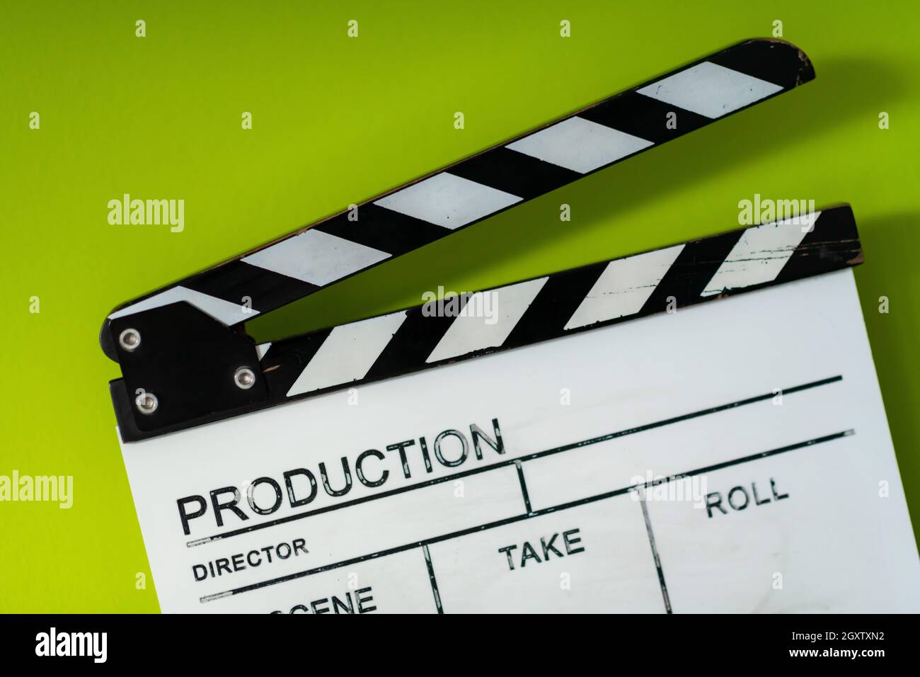 video production movie clapper cinema action and cut concept isolated ...