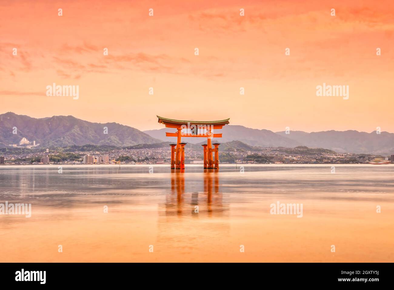 Miyajima Island, The famous Floating Torii gate in Japan Stock Photo ...