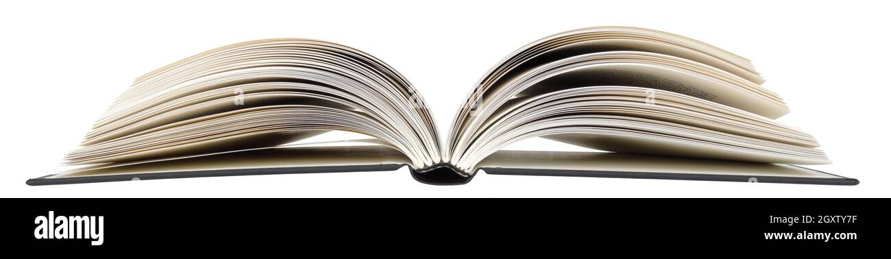 A banner image of an open book end with clippling path Stock Photo - Alamy