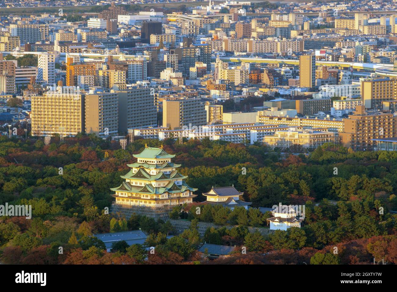 Nagoya castle and city skyline in Japan Stock Photo - Alamy