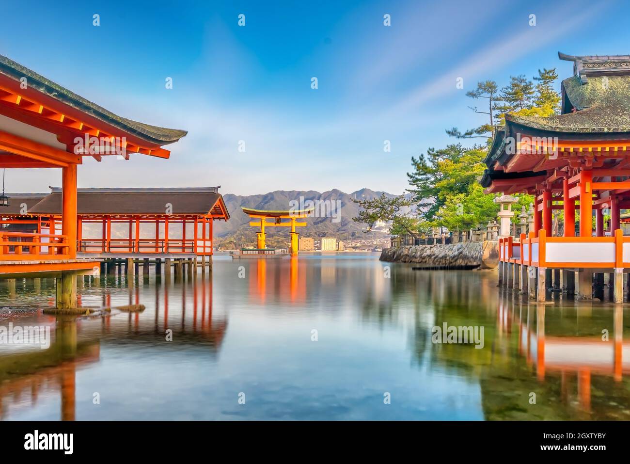 Miyajima Island, The famous Floating Torii gate in Japan Stock Photo ...