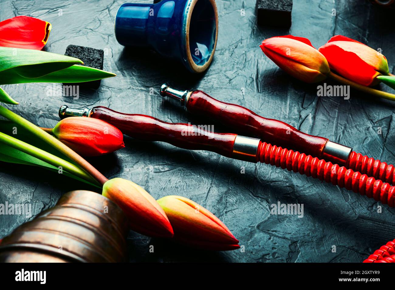 Delicious Turkish smoking shisha.Hookah smoking.Kalian with tobacco ...