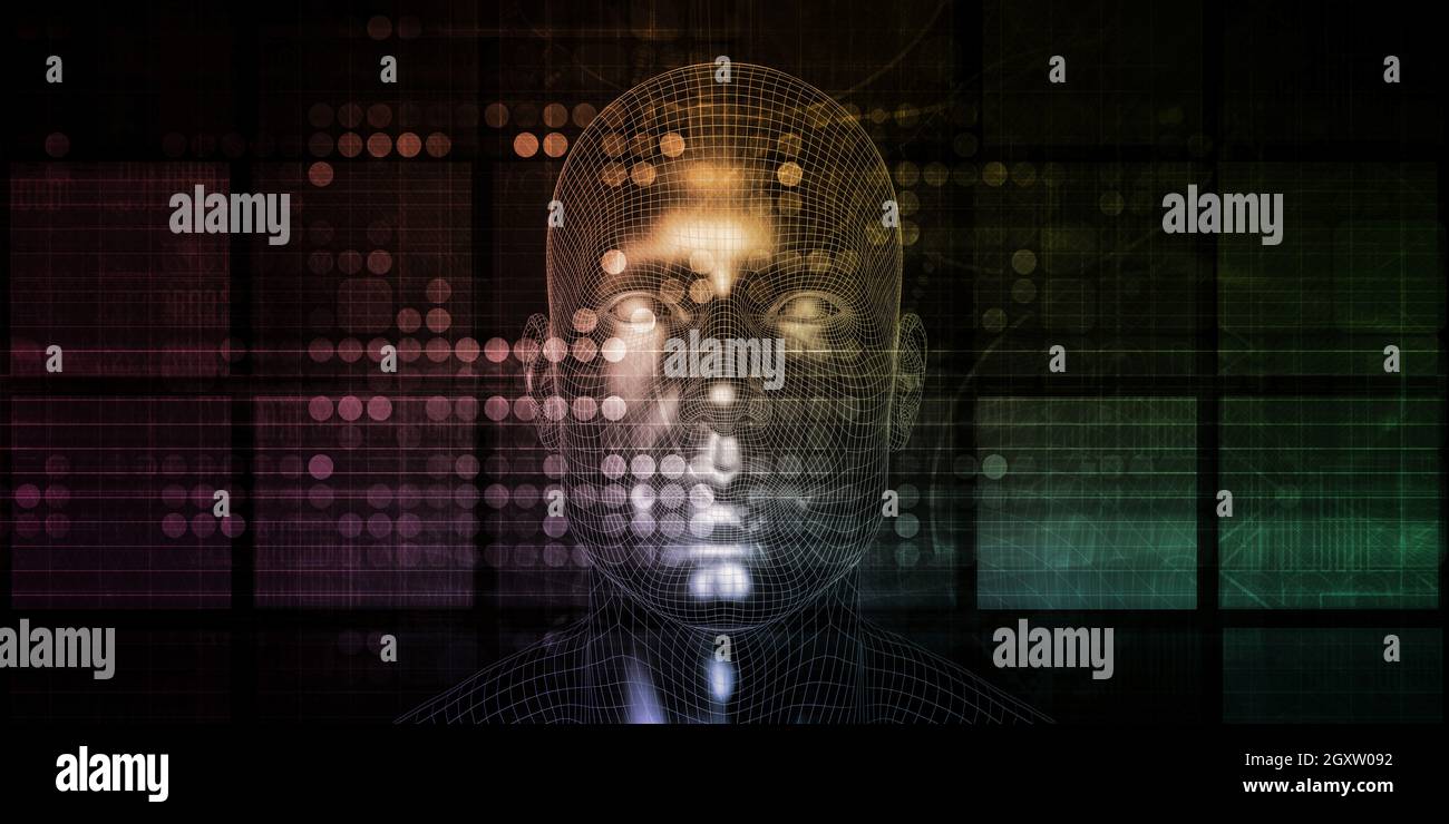 Deep Learning Artificial Intelligence for Machine Concept Stock Photo ...