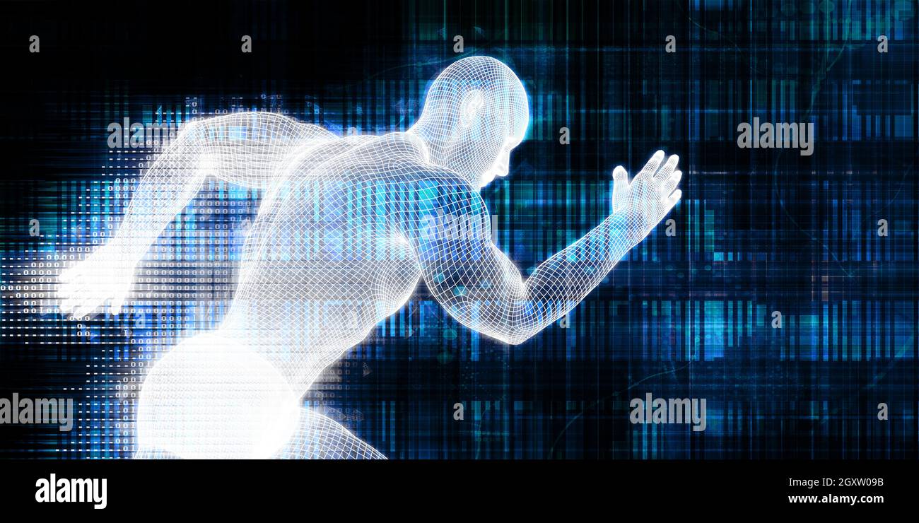 Futuristic Background As A Network Concept Art Stock Photo - Alamy