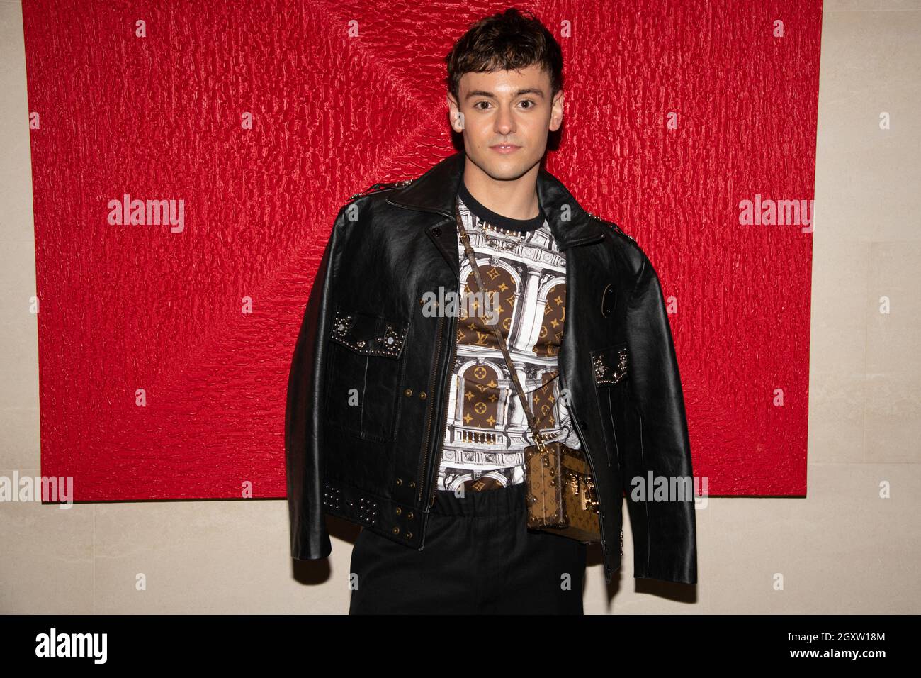 Paris, France. October 05, 2021, Tom Daley attends the Louis Vuitton ...