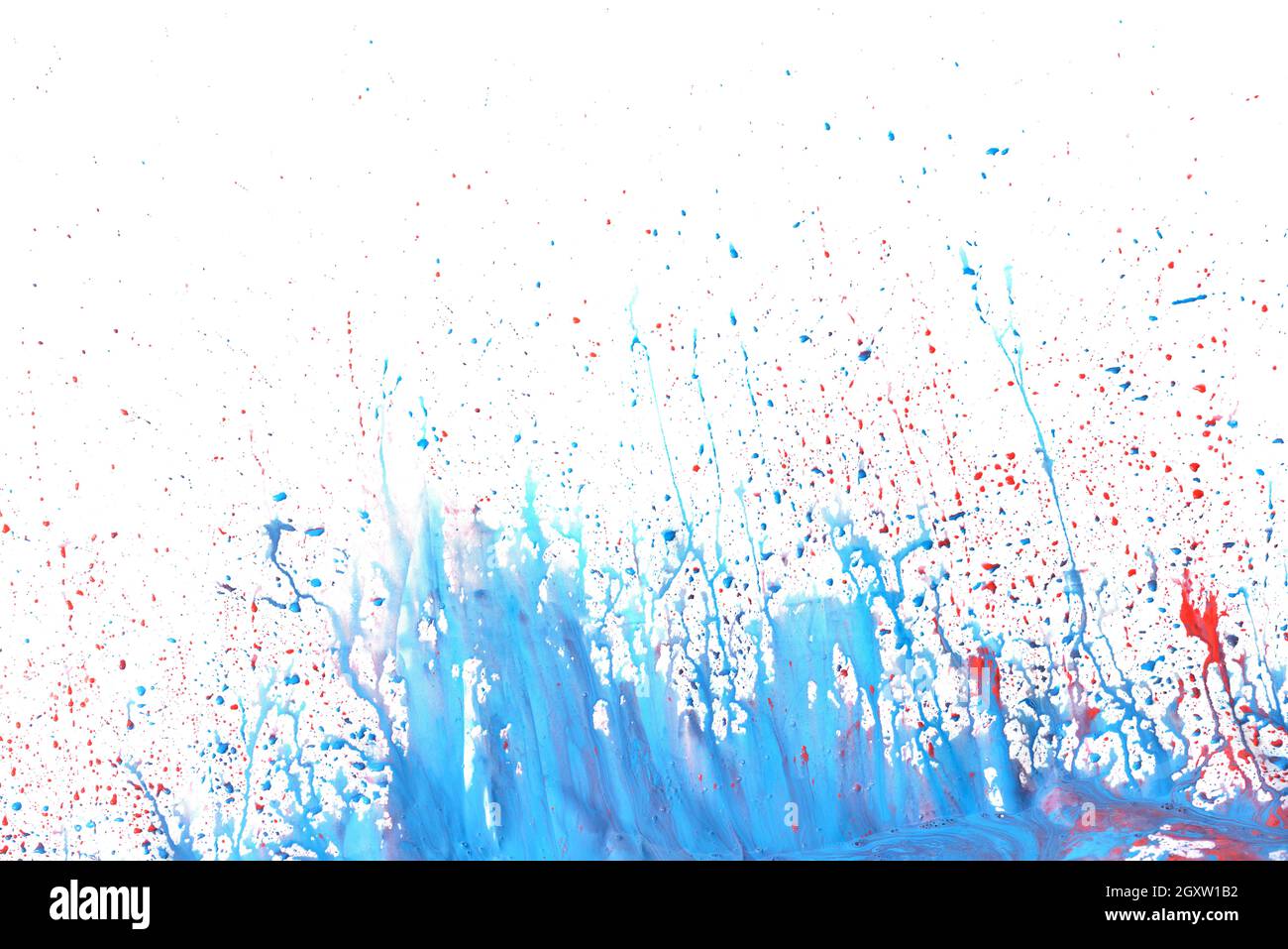 Colored splashes in abstract shape, isolated on white background Stock ...