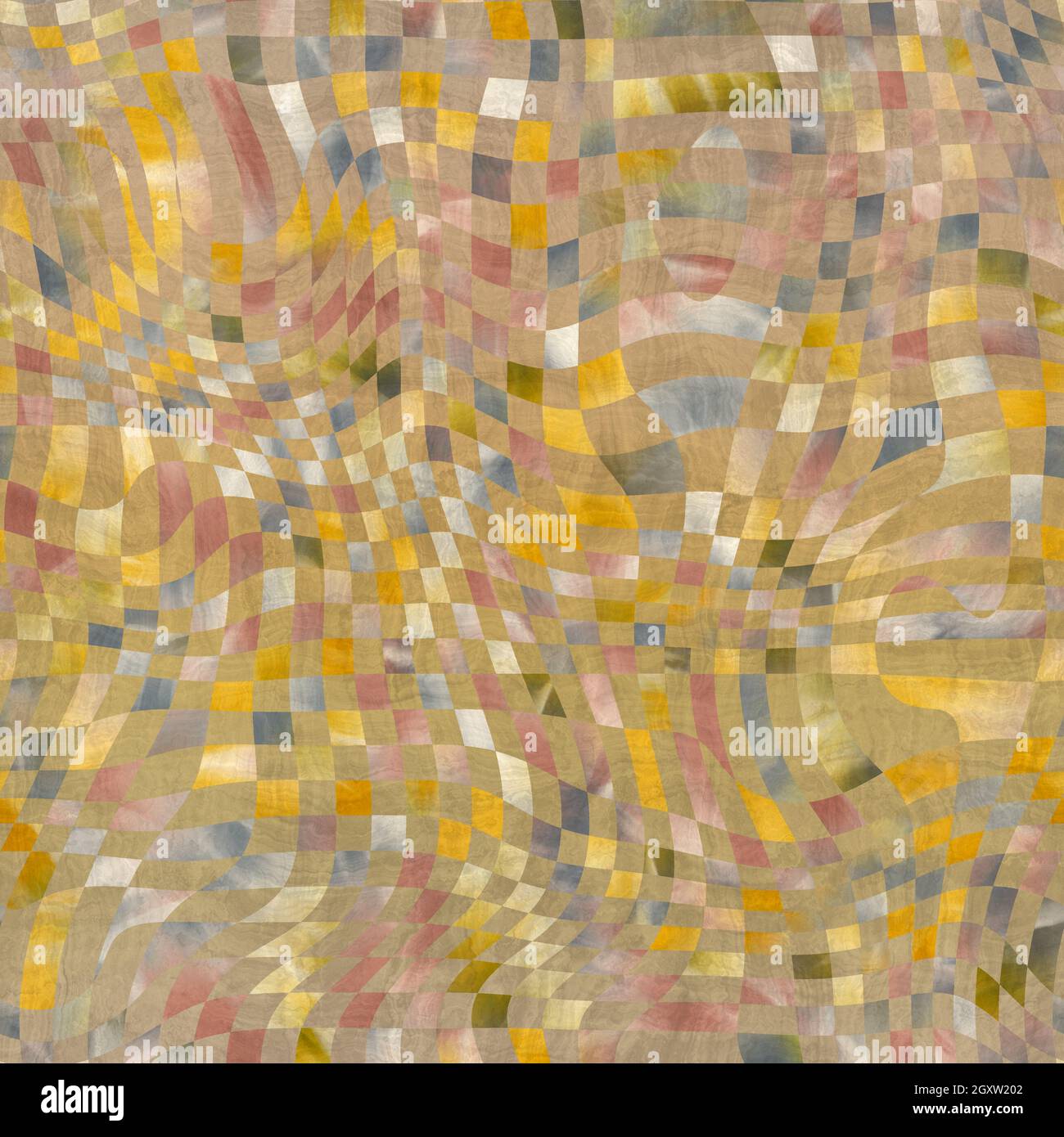 Seamless abstract wavy distorted check pattern for print Stock Photo ...