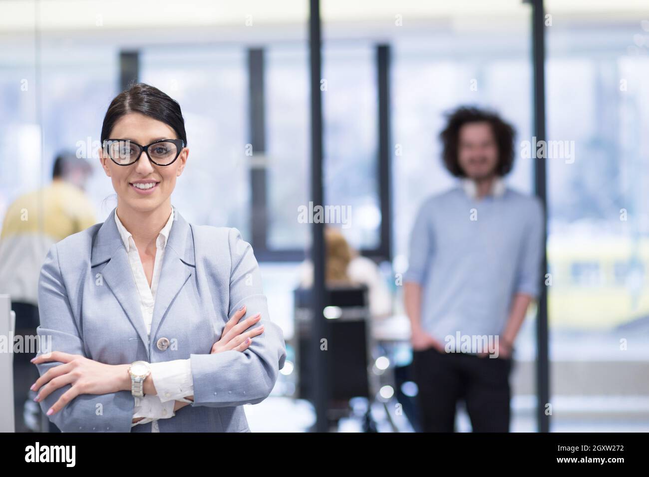 Portrait Of Successful Business people Entrepreneur At Busy startup ...