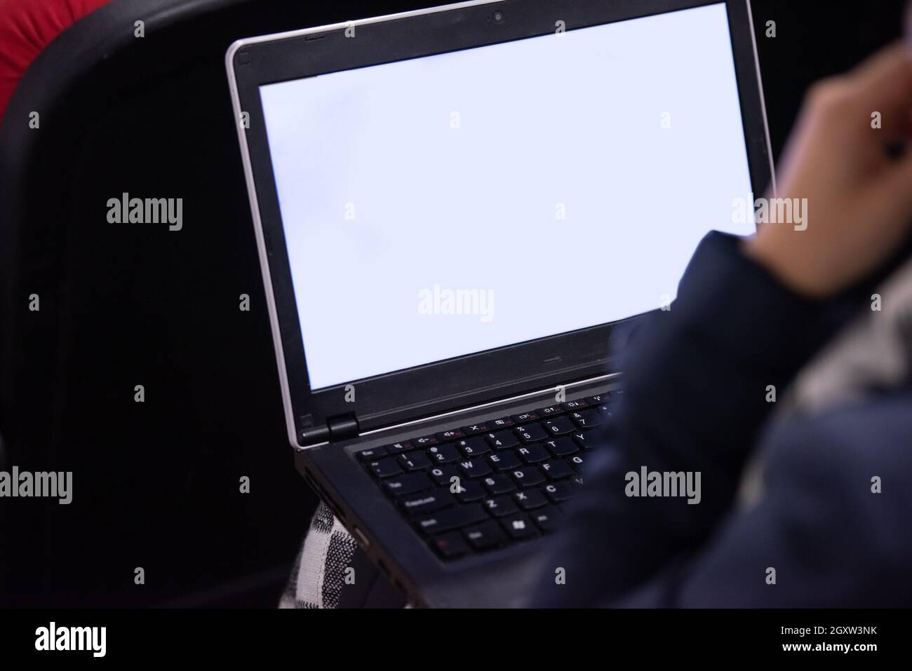 business people hands typing on laptop computer keyboard during the ...