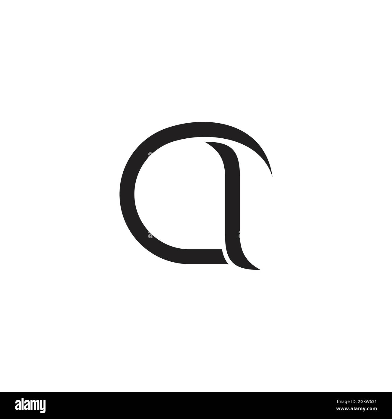 letter ca simple curves geometric logo vector Stock Vector Image & Art ...