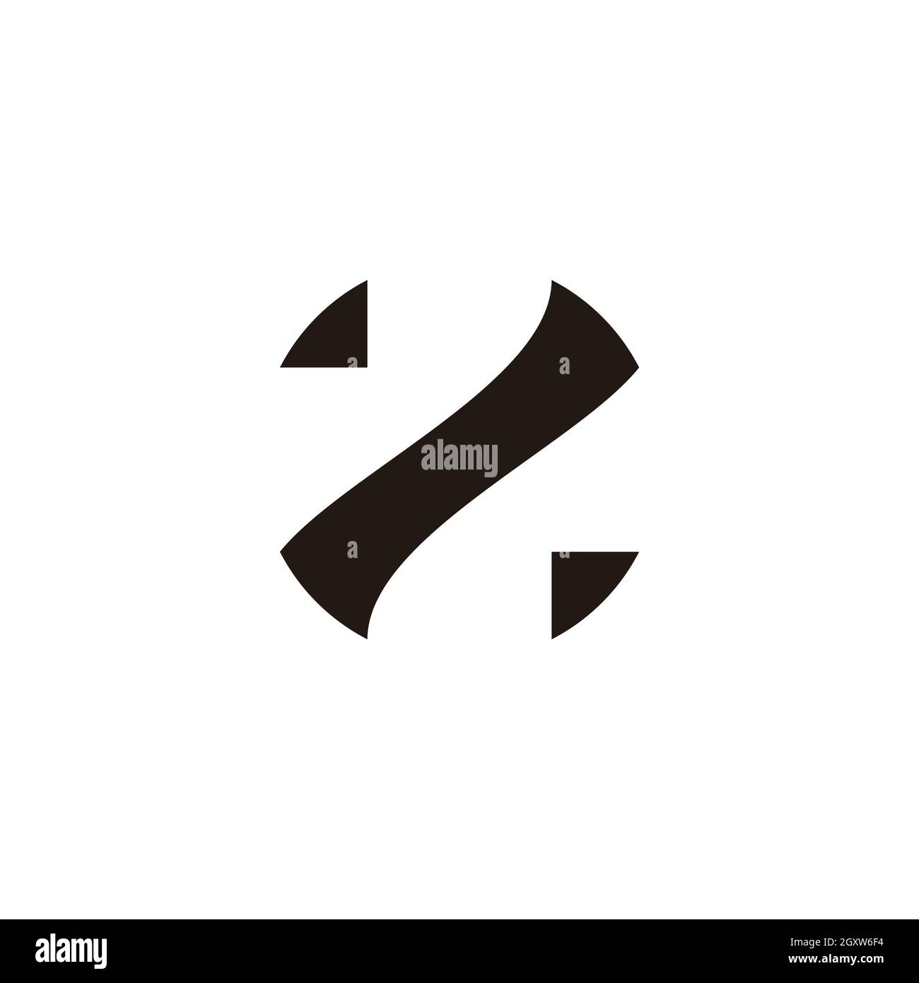 letter z simple geometric negative space logo vector Stock Vector Image & Art - Alamy