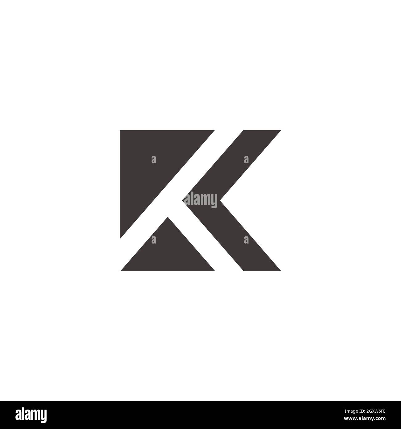letter tk simple geometric square arrow logo vector Stock Vector Image ...