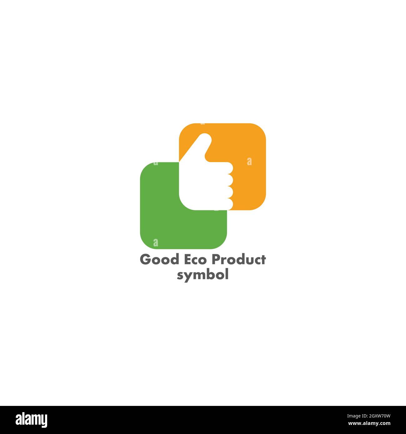 thumb good green eco natural product symbol vector Stock Vector Image ...