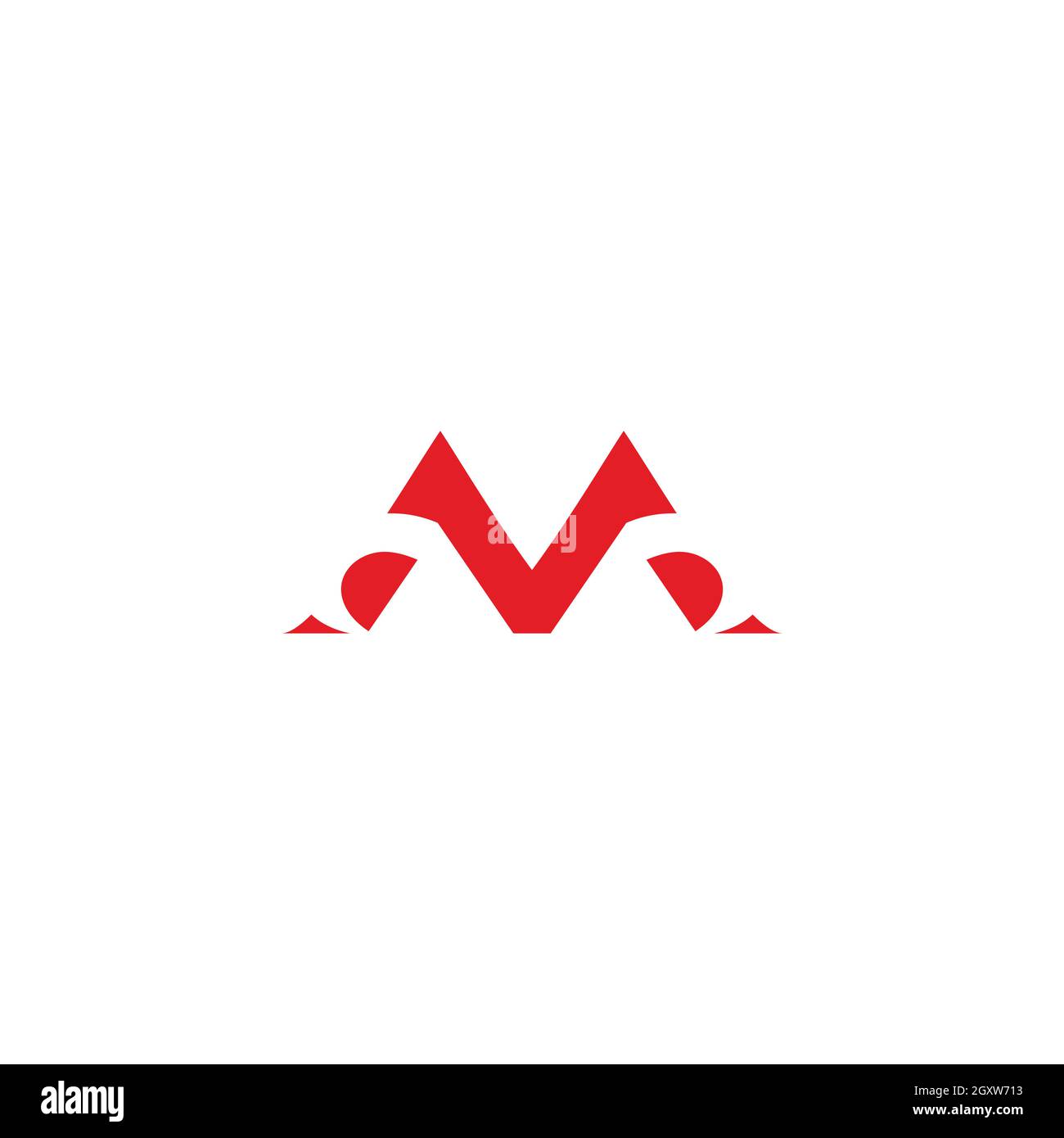 letter md abstract geometric negative space logo vector Stock Vector ...