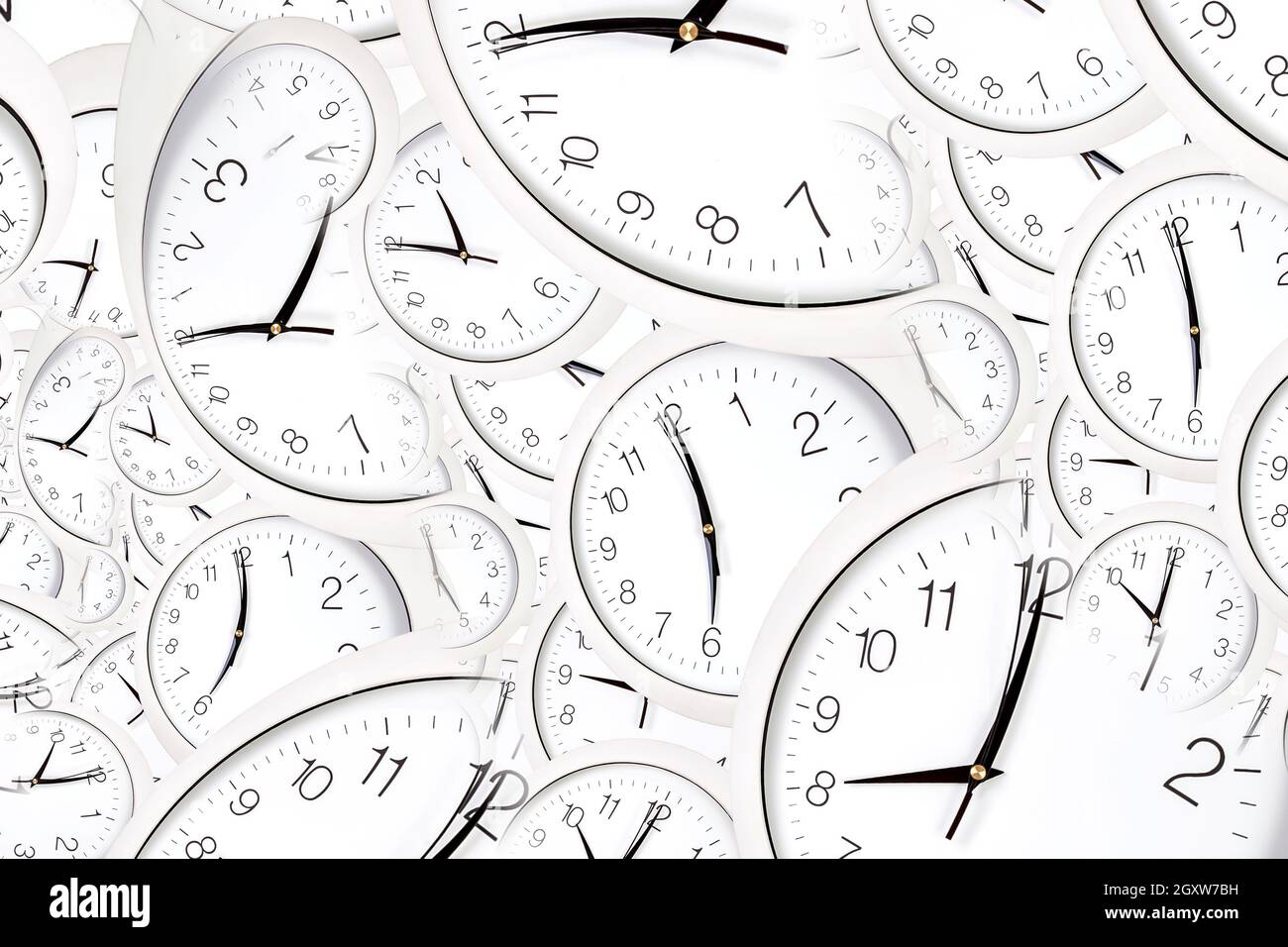 Droste effect background with infinite clock spiral. Abstract design ...