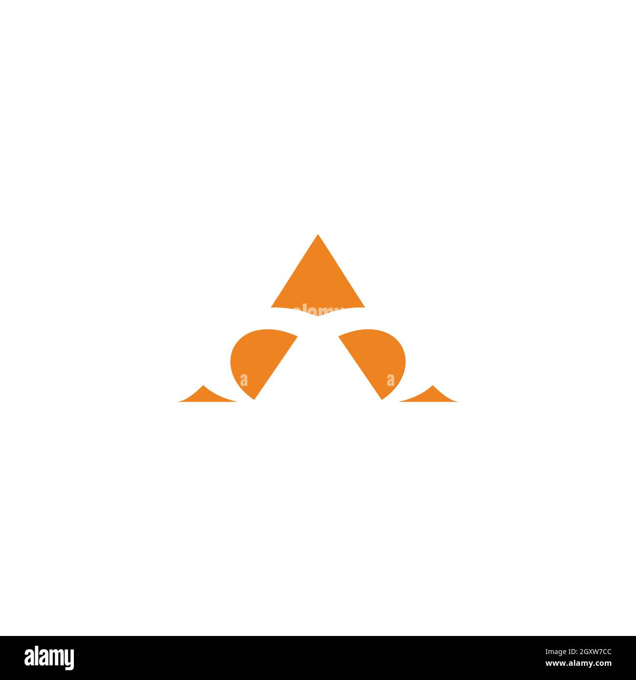 triangle letter ad abstract geometric logo vector Stock Vector Image ...