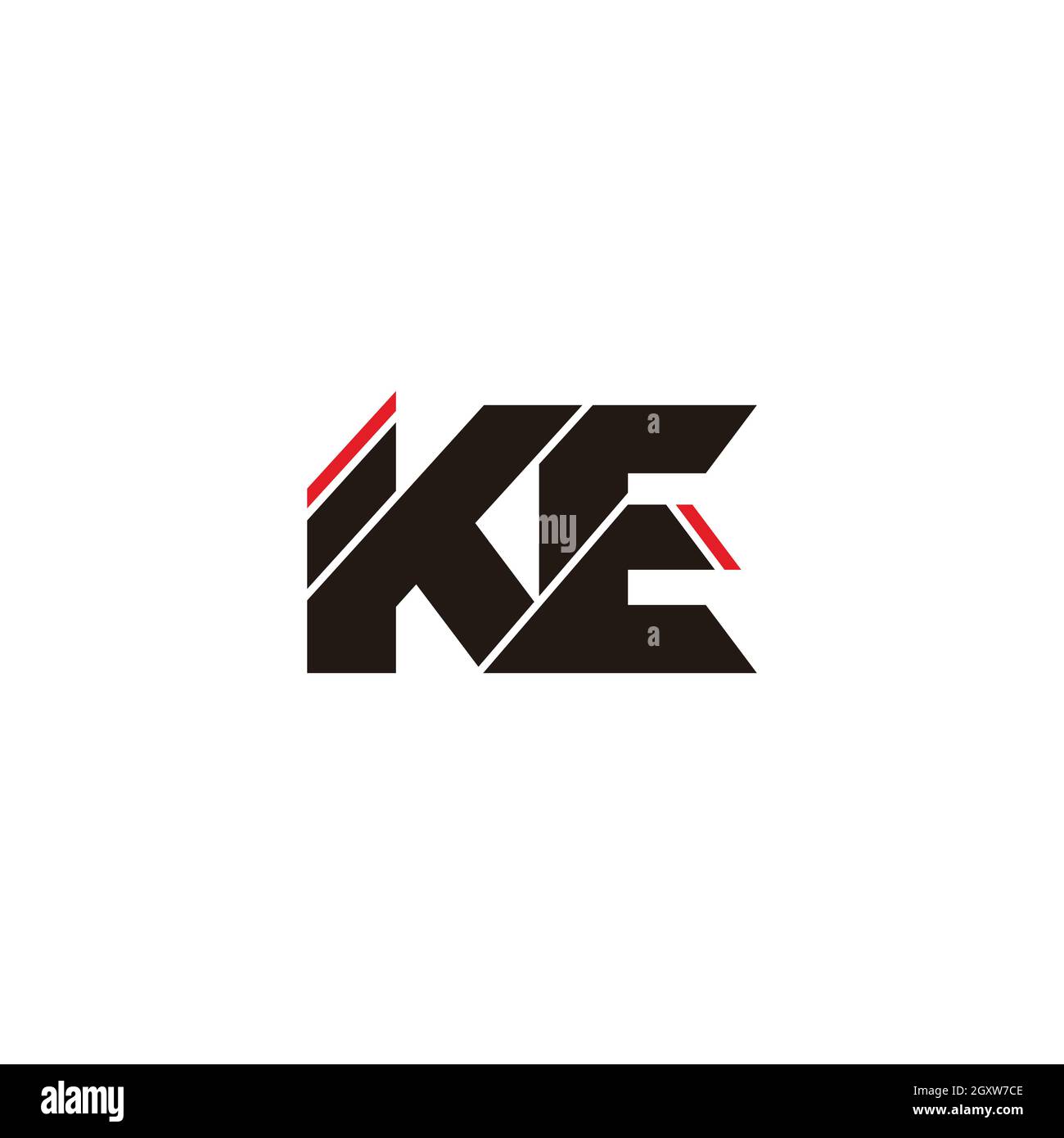 letter ke simple linked geometric colorful logo vector Stock Vector ...