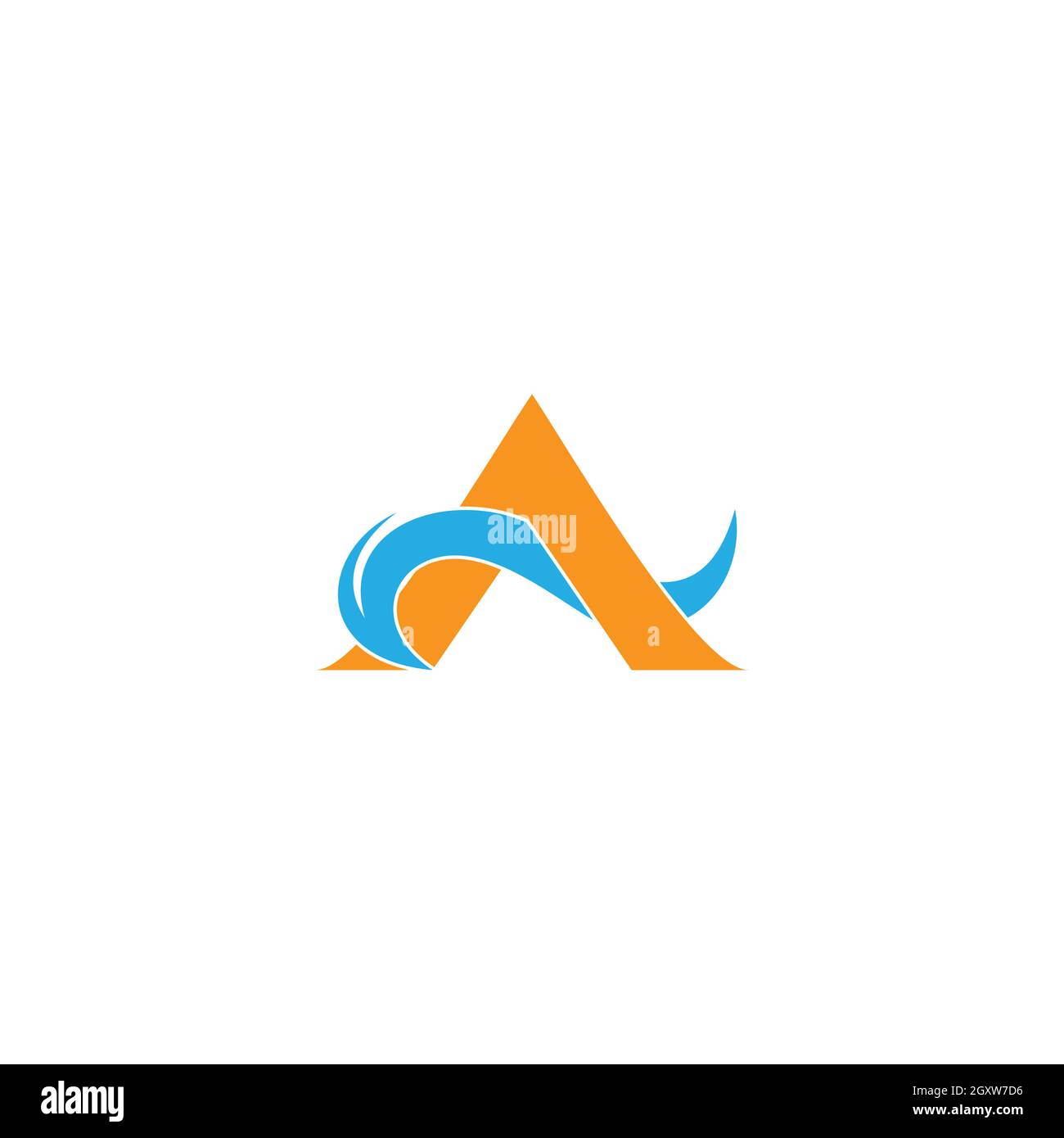motion overlapping waves triangle symbol colorful logo vector Stock ...