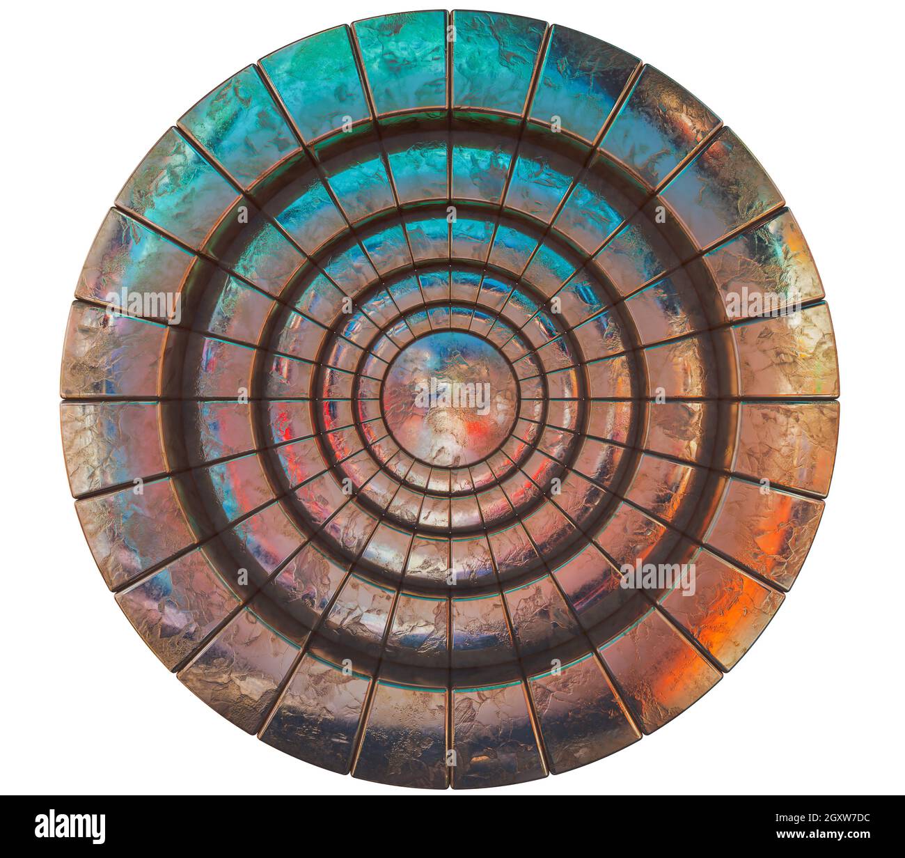 3d metal circle isolated on white background Stock Photo - Alamy