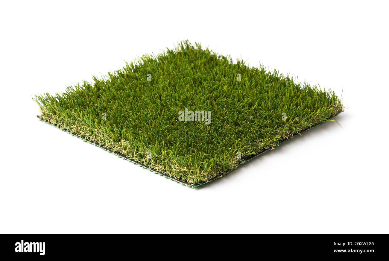 Section of Artificial Turf Grass Isolated On White Background Stock ...