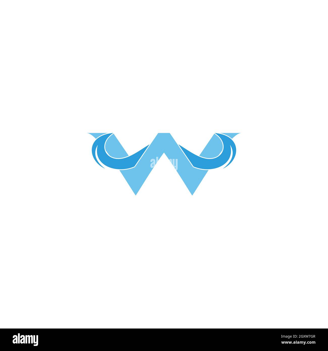letter w water waves symbol logo vector Stock Vector Image & Art - Alamy