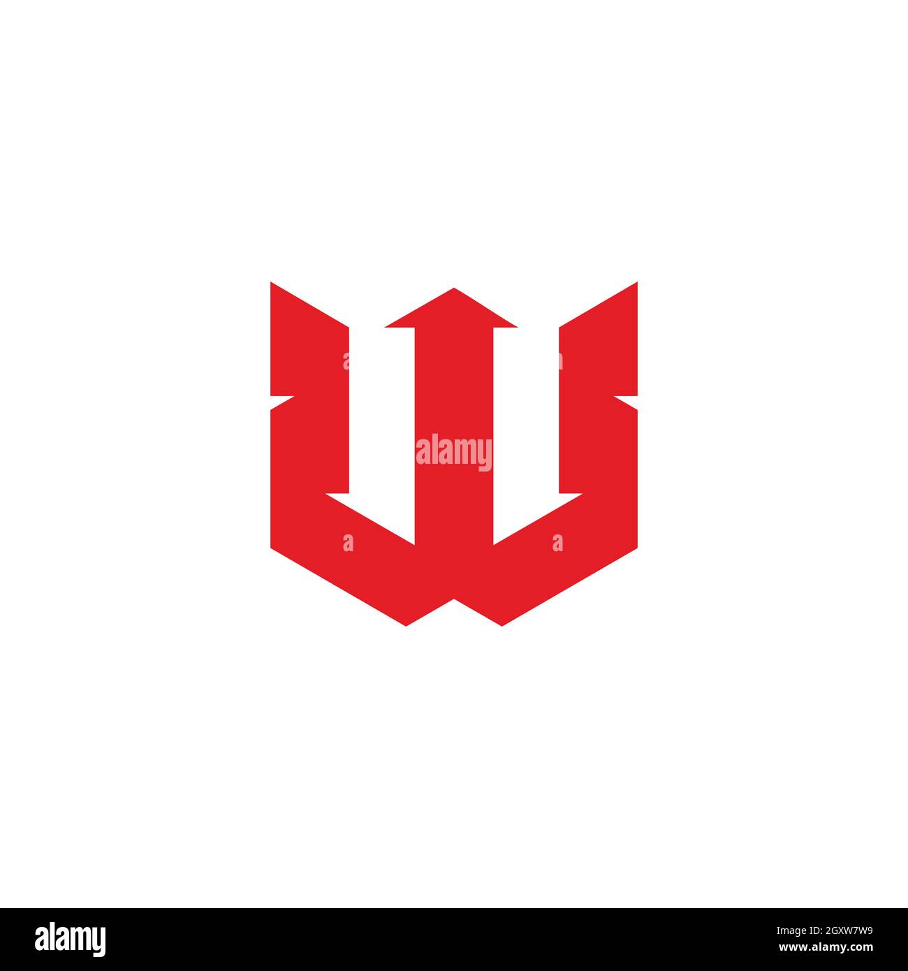 letter w wings arrow up simple geometric design logo vector Stock ...