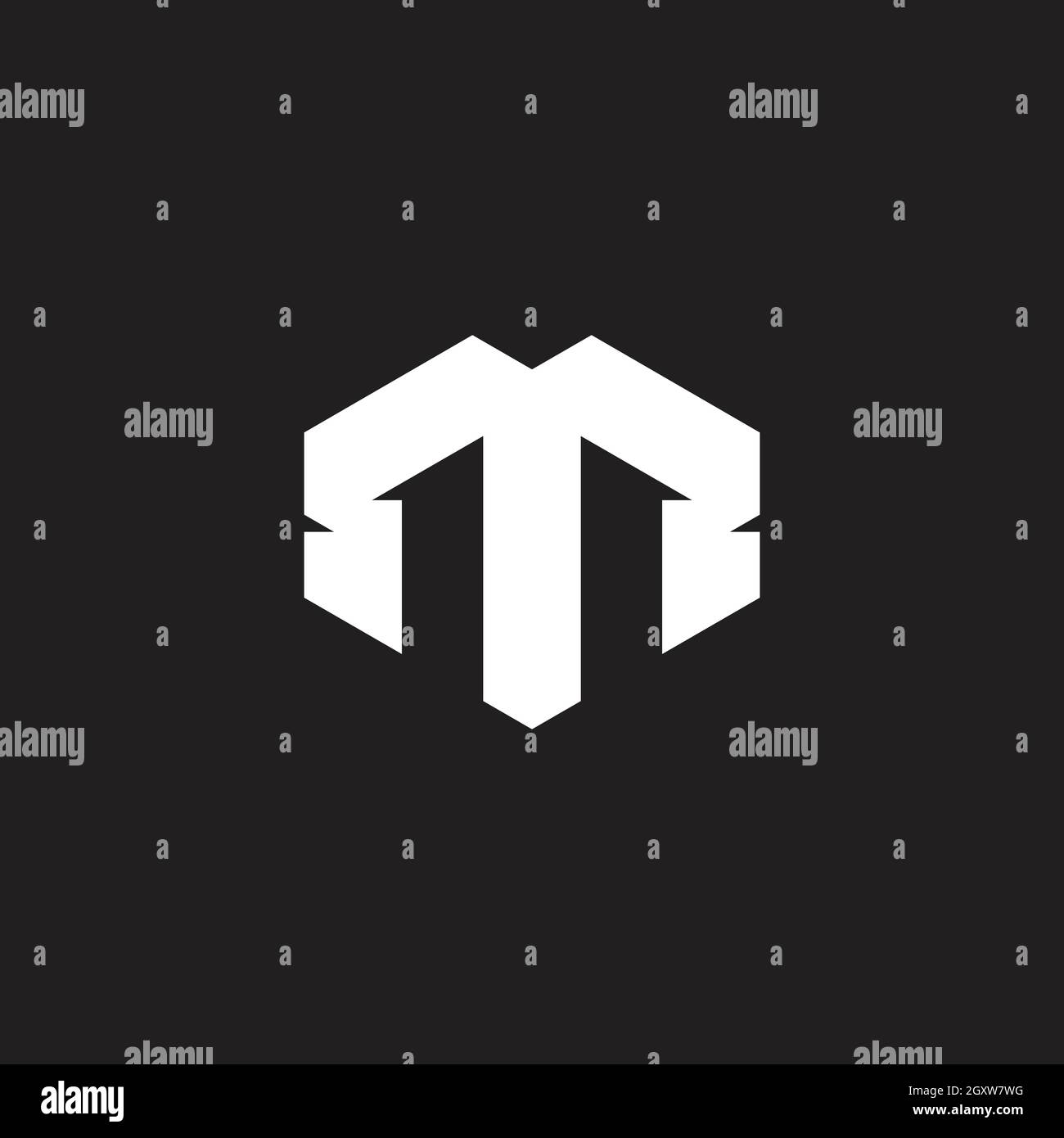letter m simple door building design geometric logo vector Stock Vector ...