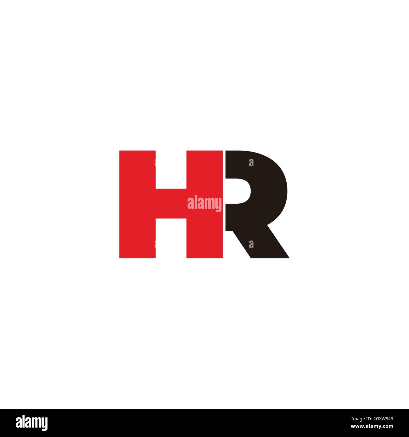 letter h hidden r design geometric logo vector Stock Vector Image & Art ...