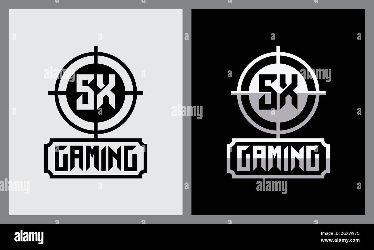 Initial abstract 5x gaming logo design vector template Stock Vector ...