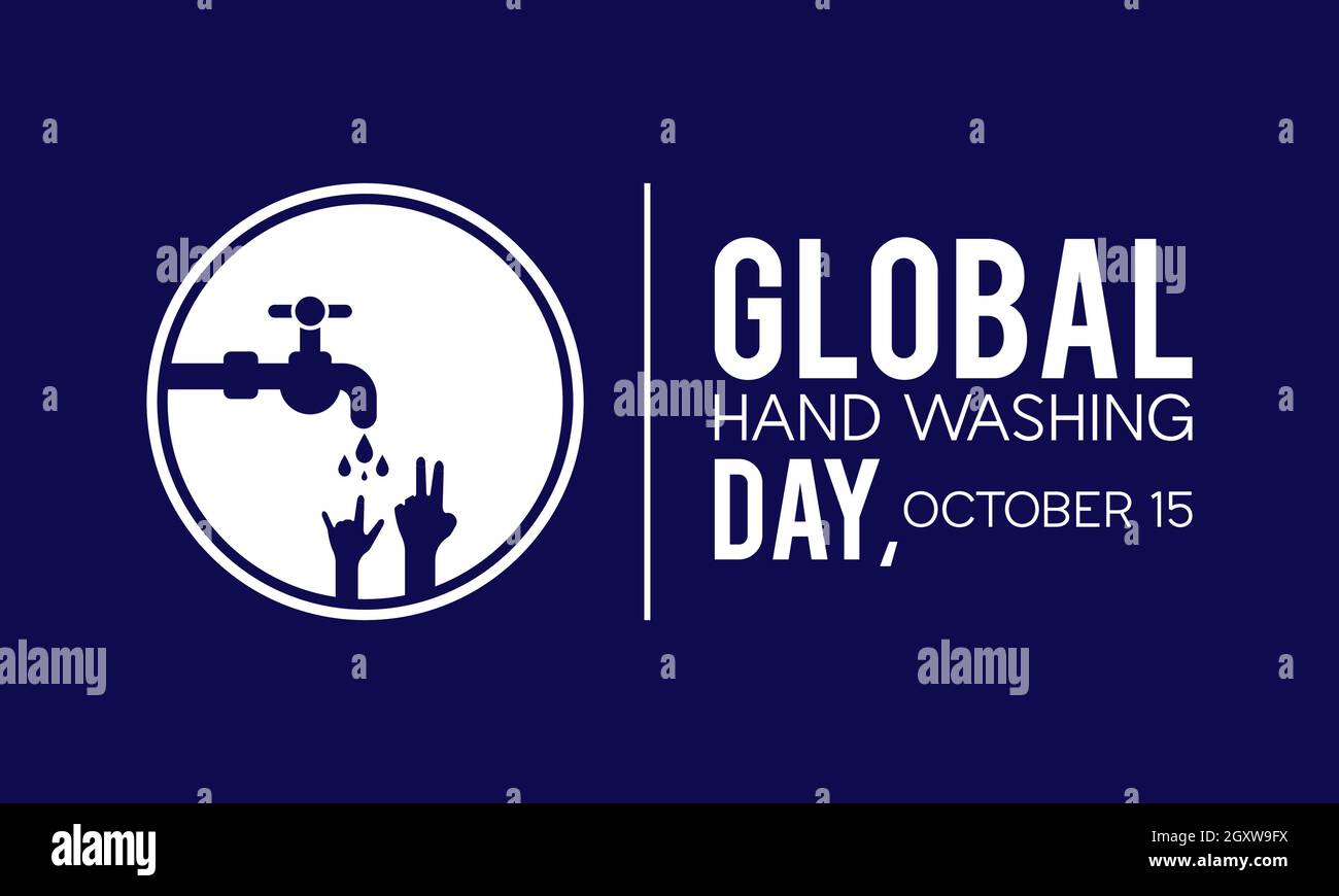 Global Handwashing Day Banner Design With White Background Vector