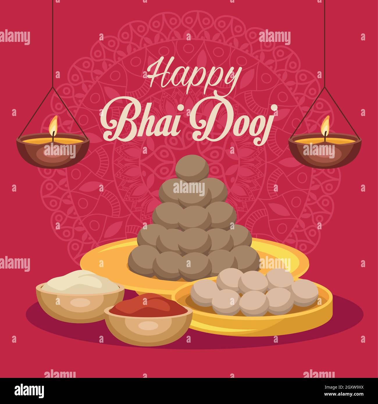 Celebrating happy bhai dooj Stock Vector Images - Alamy