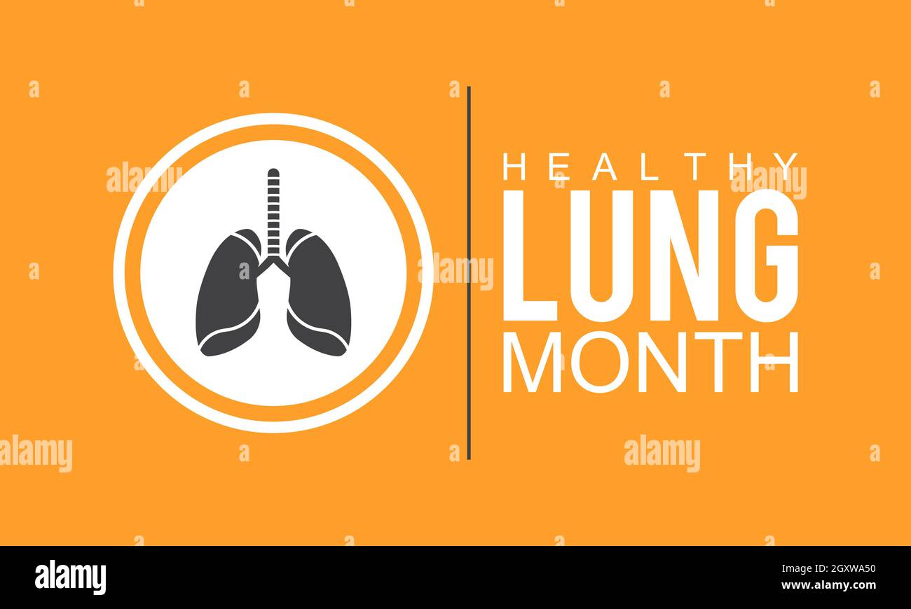 Healthy lung month banner design with white background. Vector template ...