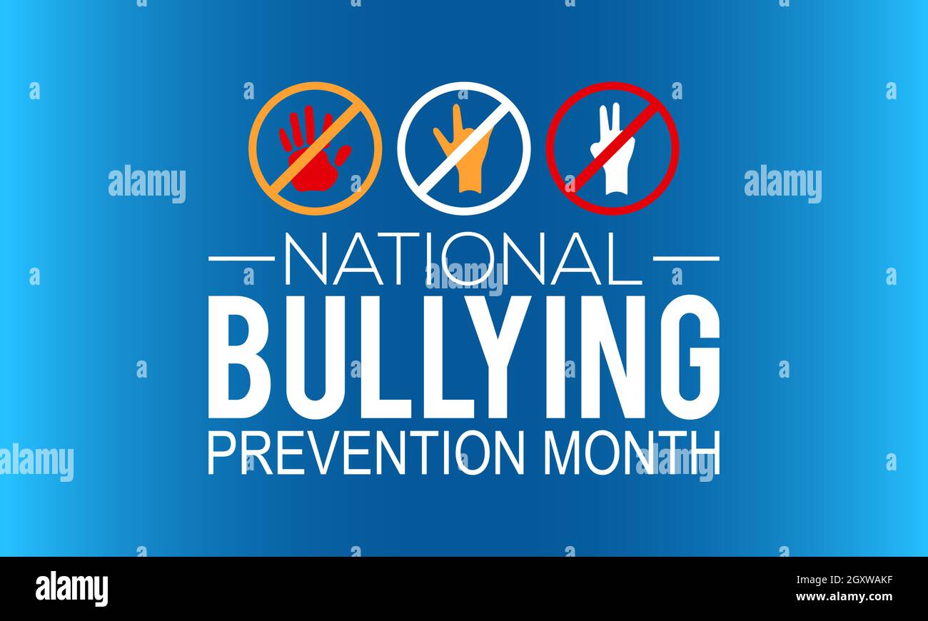 National bullying prevention month banner design with white background ...