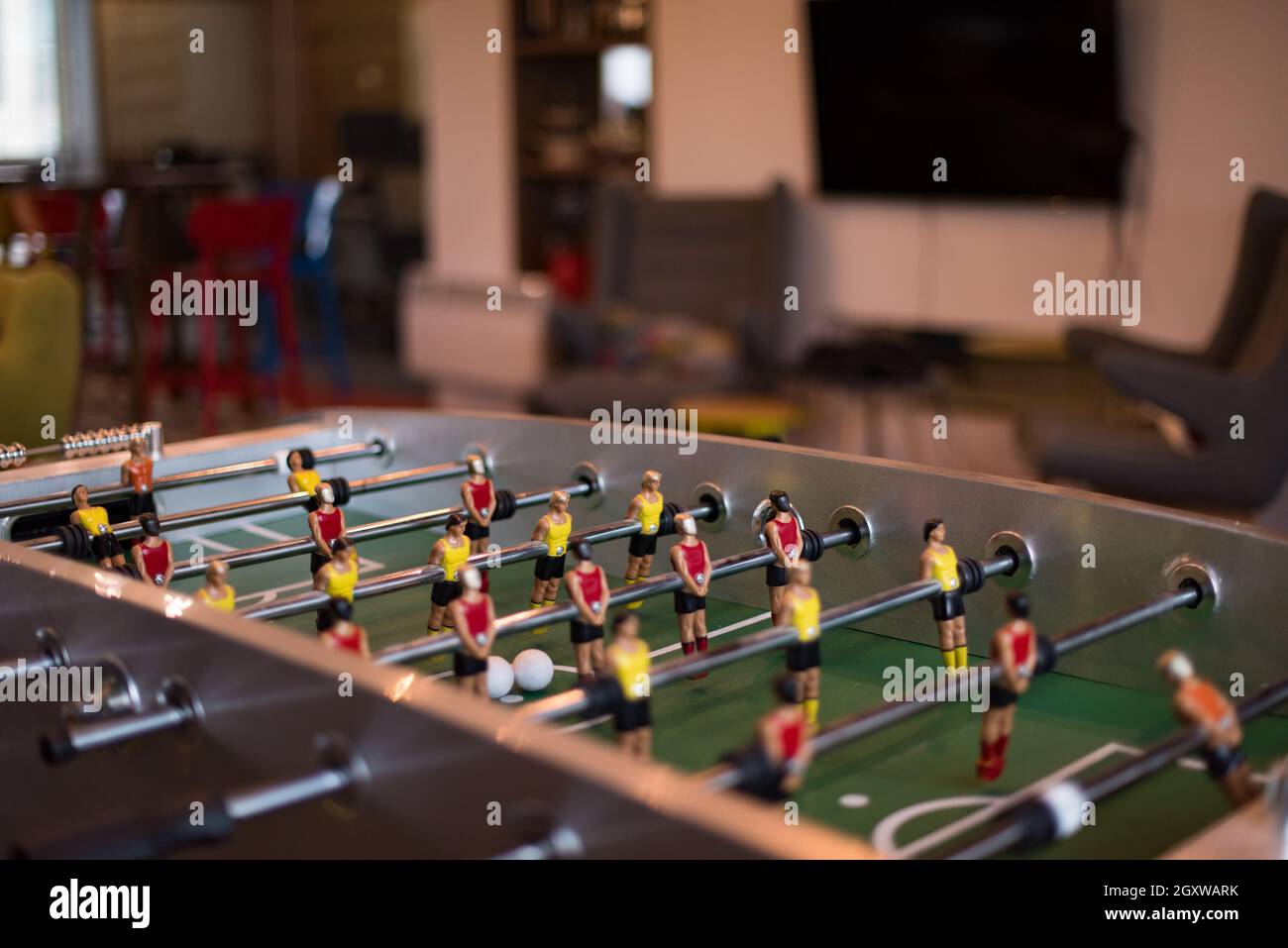 soccer table in a large startup office room Stock Photo - Alamy