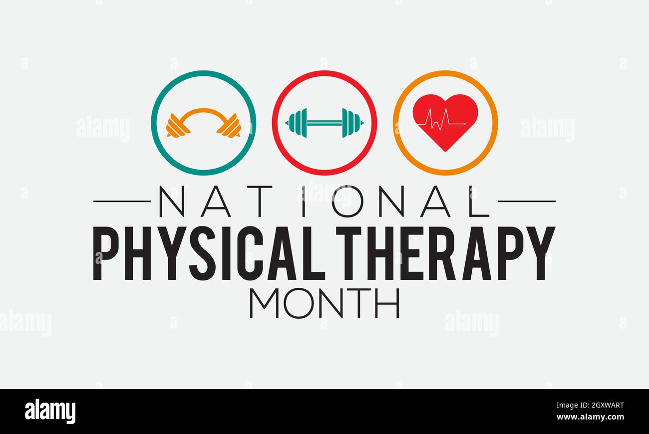 National physical therapy month banner design with white background ...