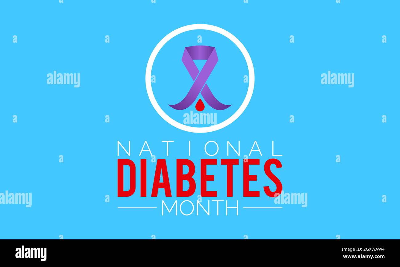 National diabetes month banner design in white background. Vector ...
