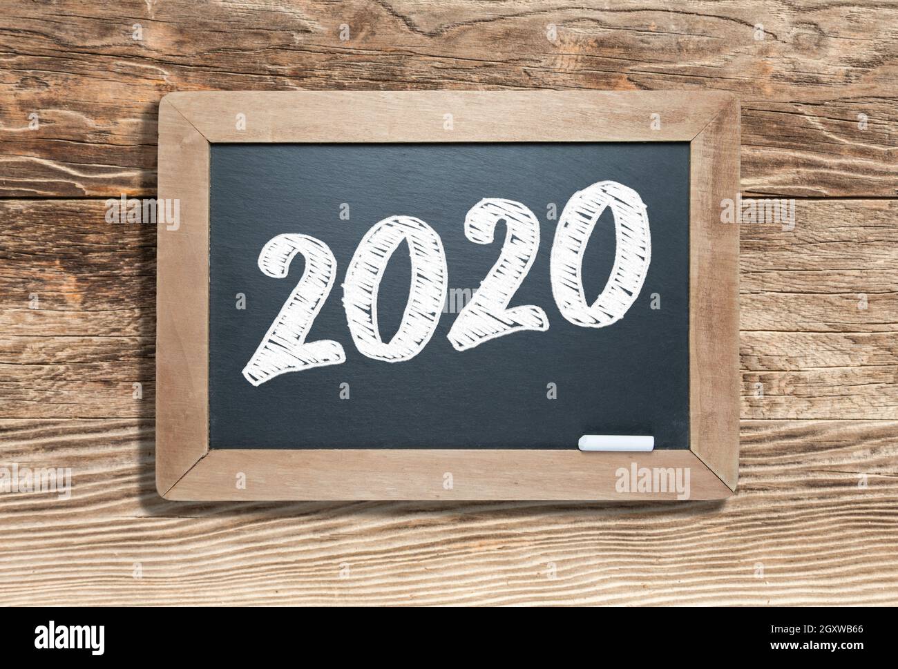 2020 written on slate hi-res stock photography and images - Alamy
