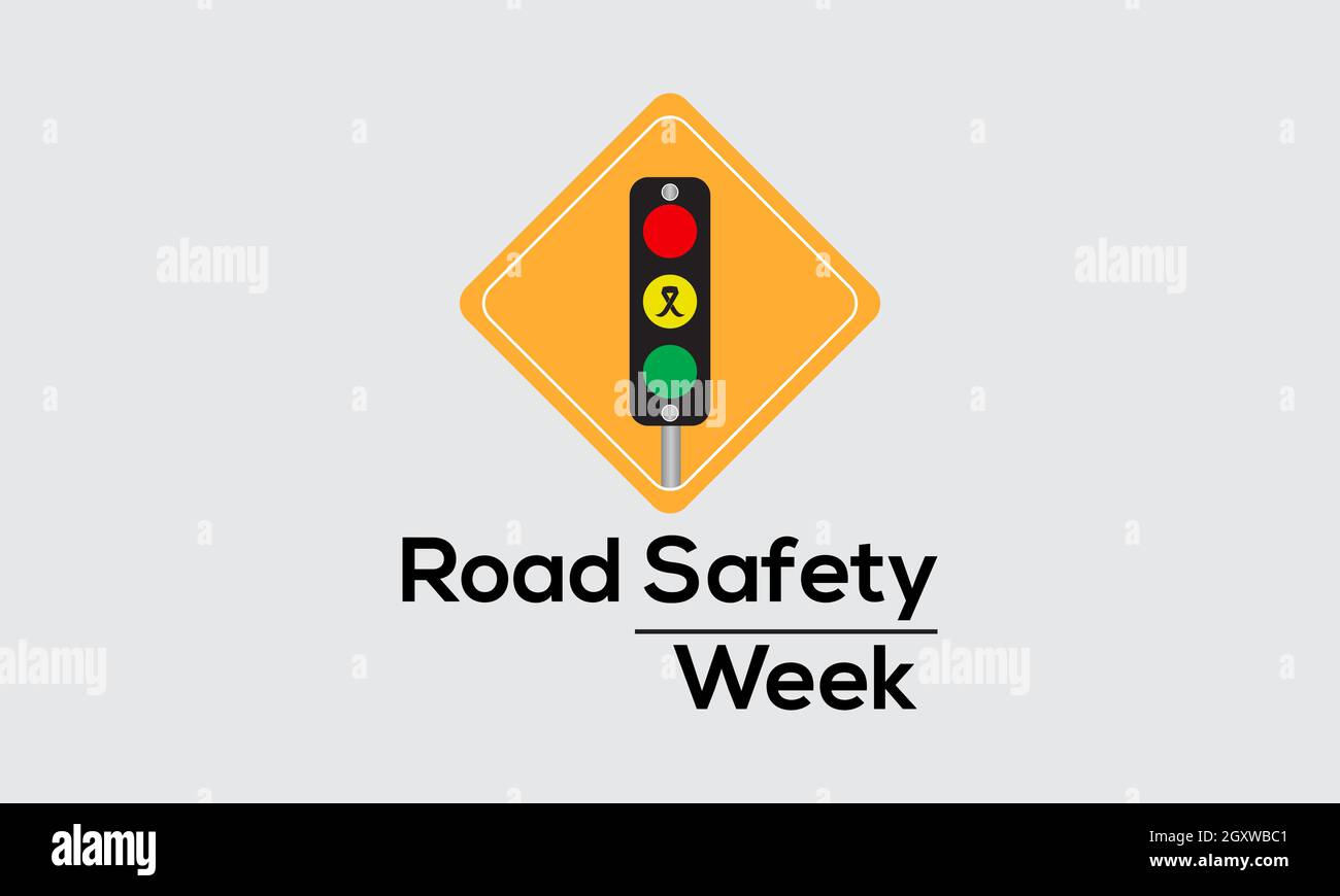 Global road safety week banner design in white background. Vector ...