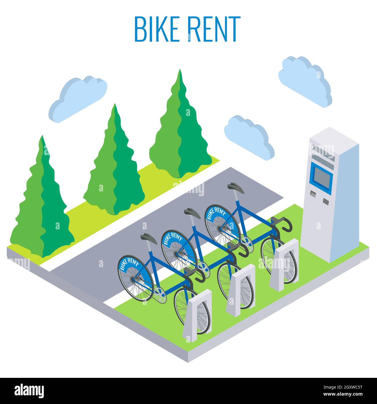 Public hire bicycles Stock Vector Images - Alamy