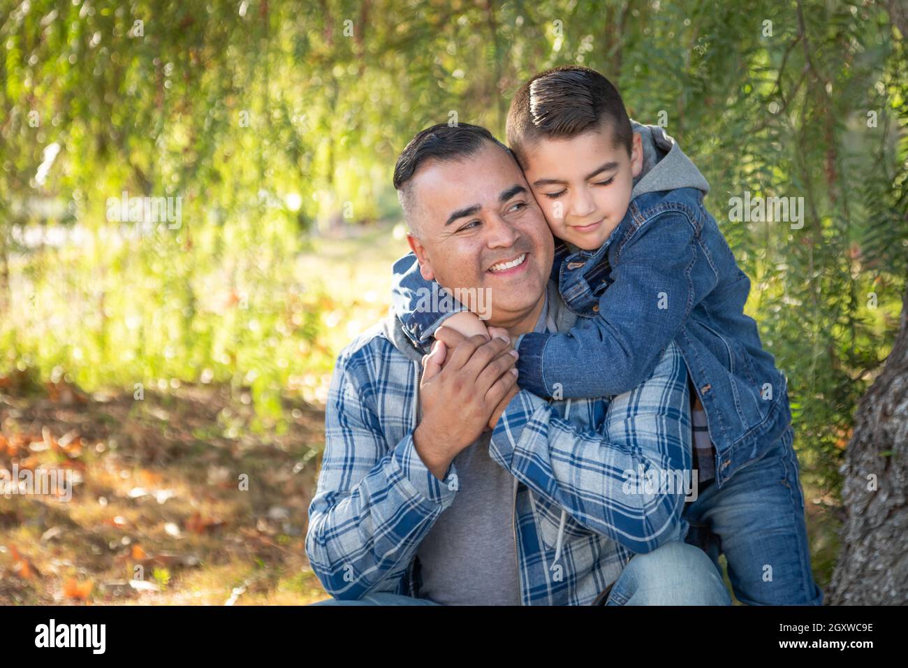 Mexican Father And Teenage Son