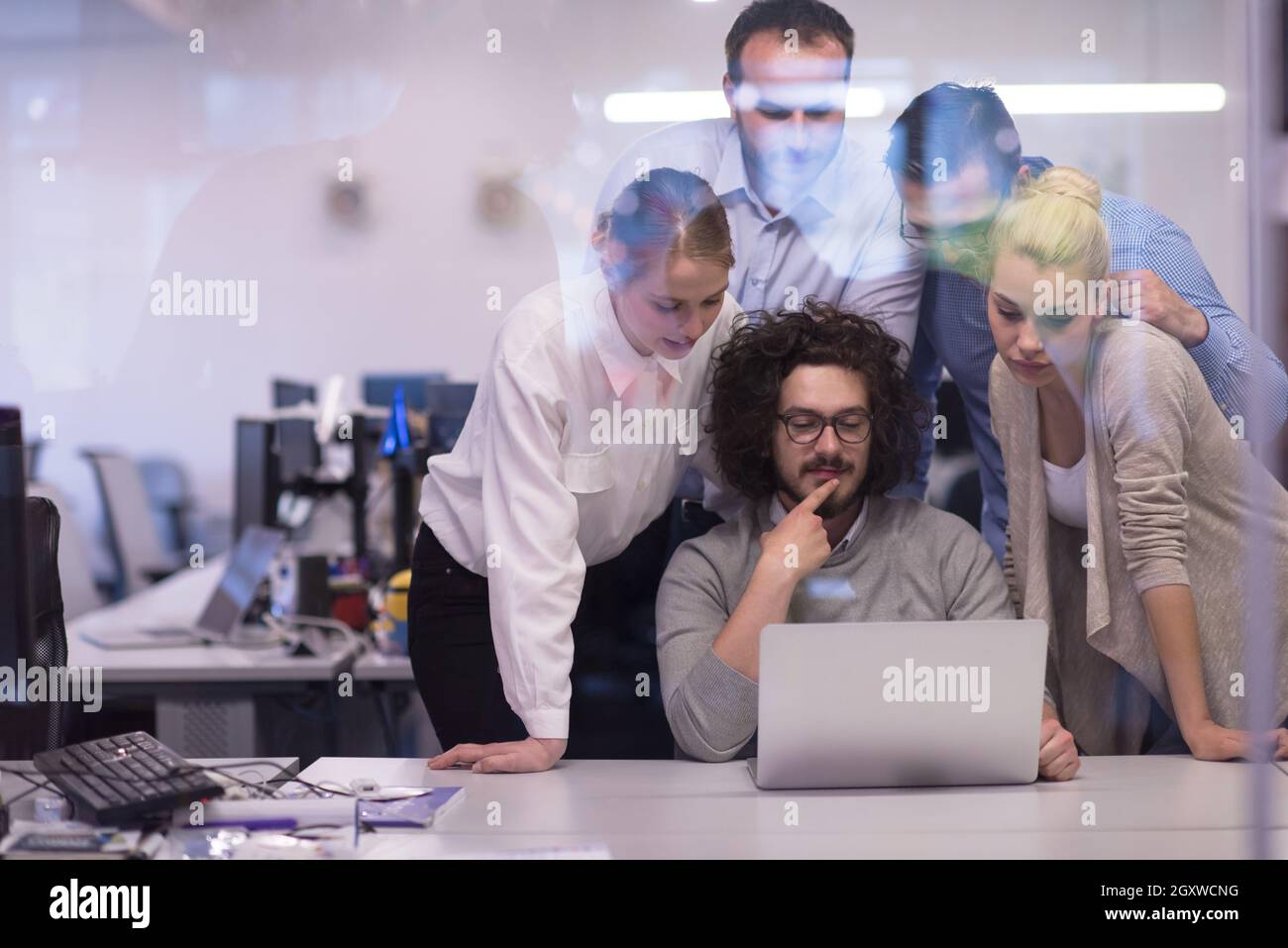 Portrait Of Successful Business people Entrepreneur At Busy startup ...