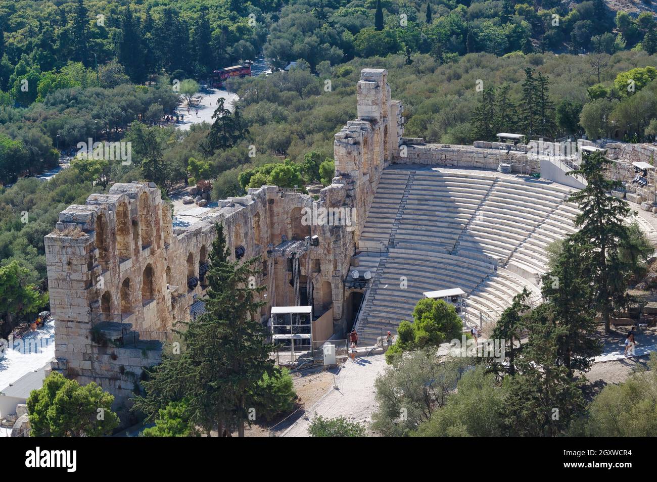 The Odeon of Herodes Atticus, also known as Herodeion, is an ancient ...