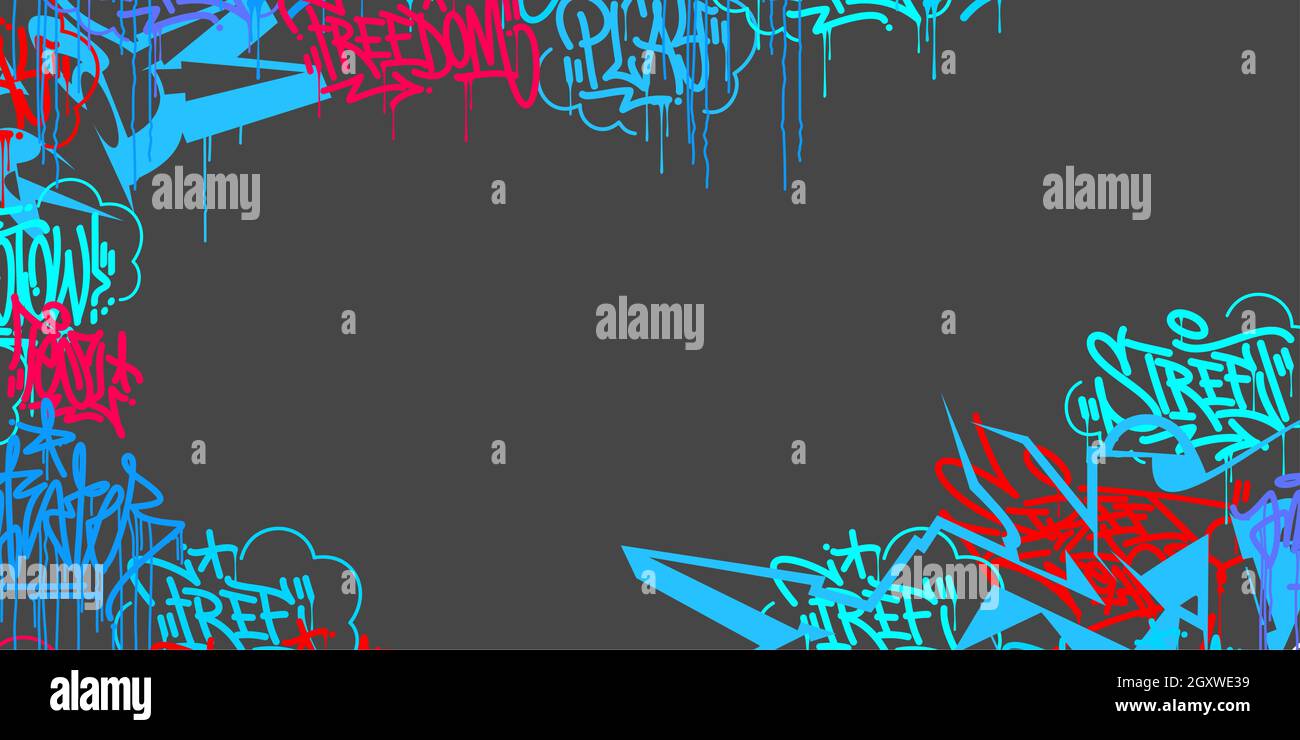 Colorful Abstract Hip Hop Street Art Graffiti Style Urban Calligraphy ...