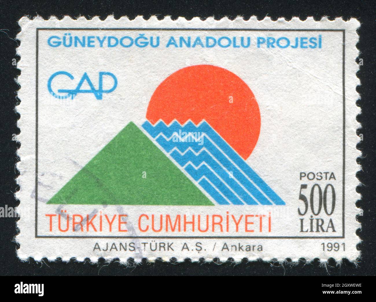 TURKEY- CIRCA 1991: stamp printed by Turkey, shows Southeastern ...