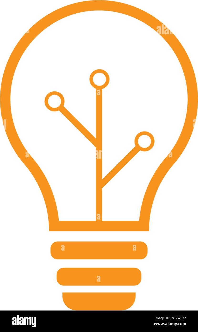 bulb logo vector ilustration template Stock Vector Image & Art - Alamy