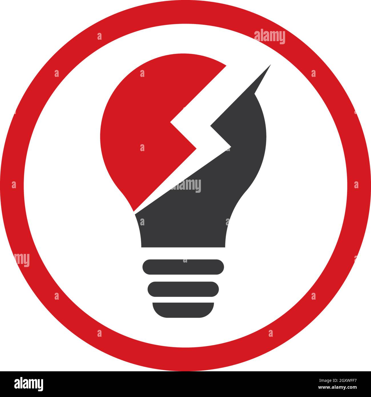 bulb logo vector ilustration template Stock Vector Image & Art - Alamy
