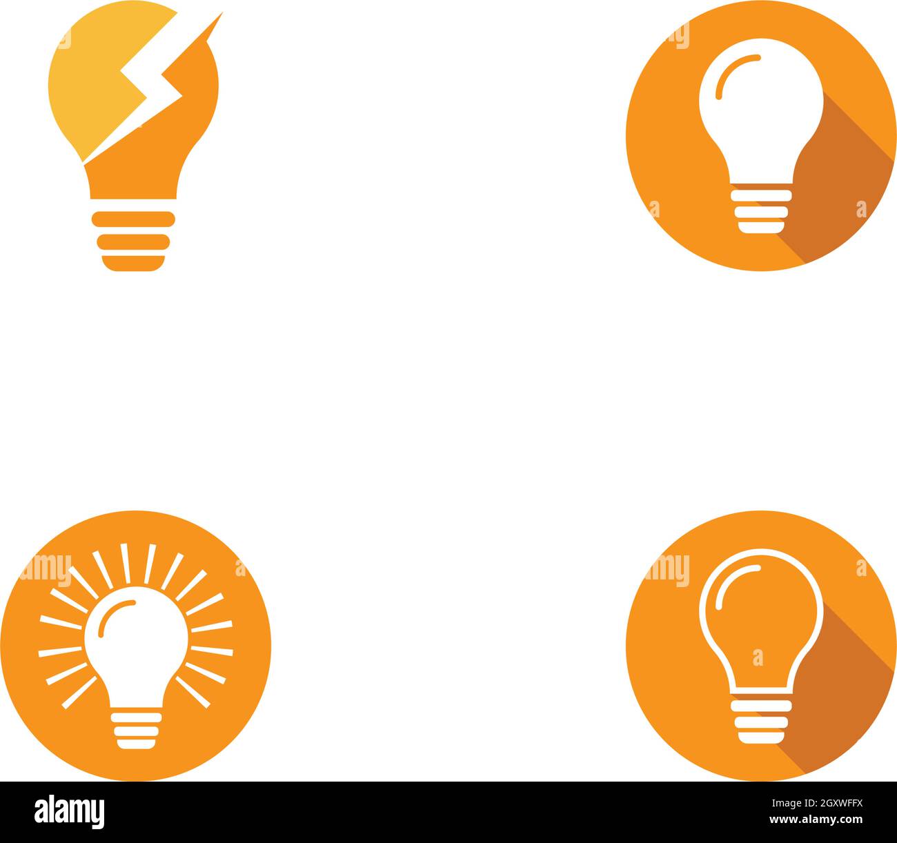 bulb logo vector ilustration template Stock Vector Image & Art - Alamy