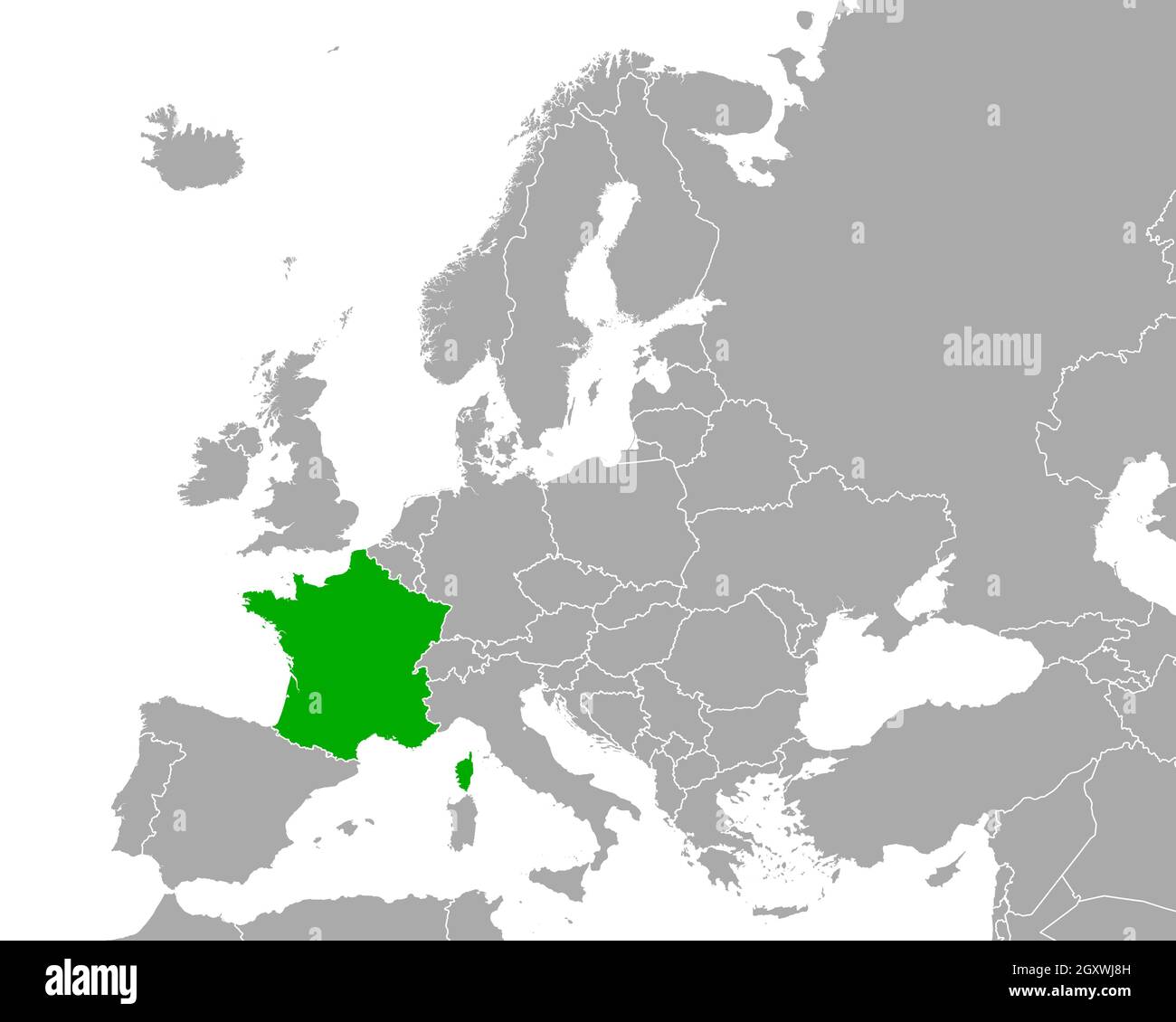 Map of France in Europe Stock Photo - Alamy